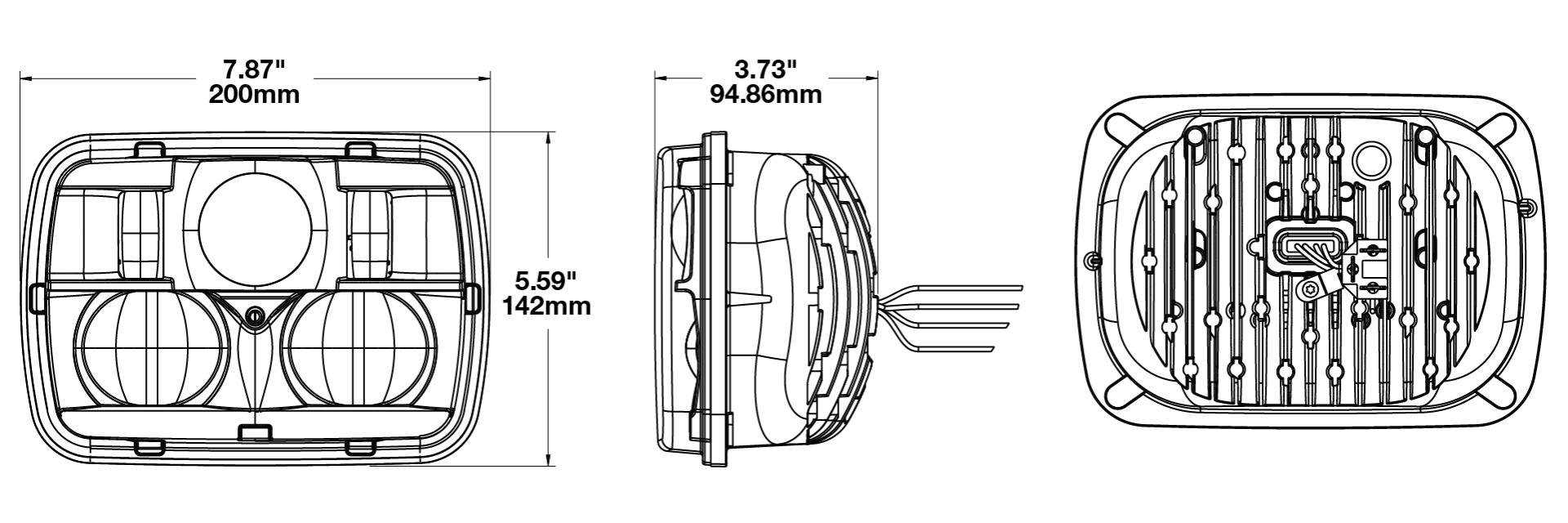 5x7 LED Headlights - Model 8900 Evolution 2