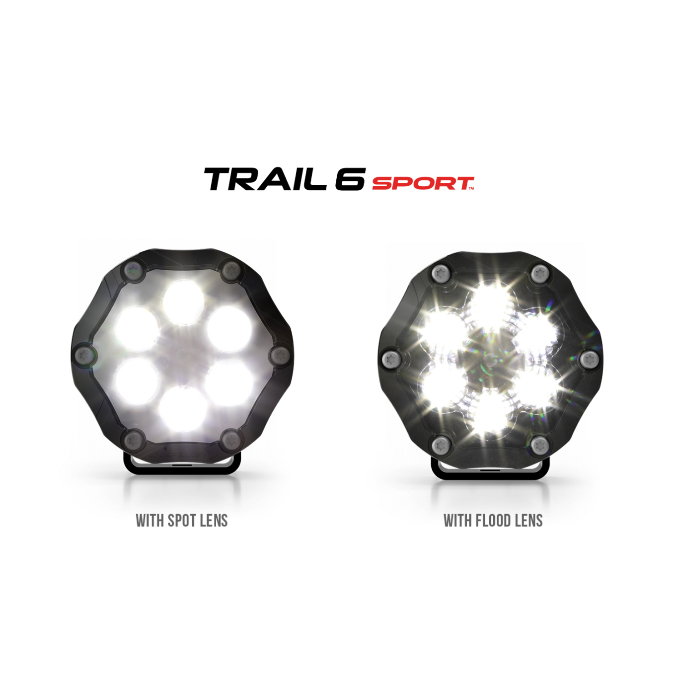 Round LED Off Road Lights - Model Trail 6 Sport - LED Headlights ...
